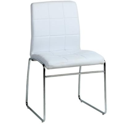 China chromed legs leather dining chair for sale
