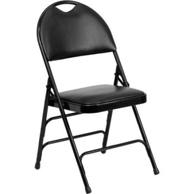 China PVC or Fabric Metal Folding Chair with Easy-Carry Handle for sale