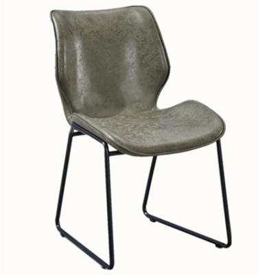 China leather armless mid century modern dining chair for sale