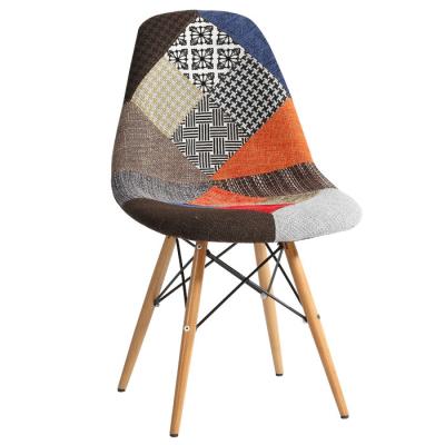 China KLD Dining Chair Side Chair with Wood Legs, Mid Century Modern fabric dining chair for sale