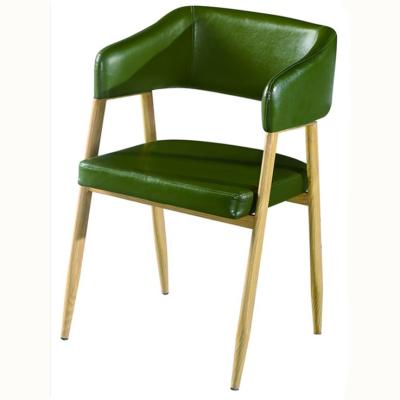 China wood surface legs light leather seat cafe antique chair for sale