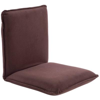 China Outdoor Indoor Adjustable Soft-Brushed Polyester Cord Five-Position Multiangle Floor Chair, Brown for sale