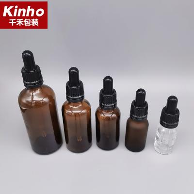 Cina Tappo contagocce per olio essenziale con chiusura CRC 5ml 10ml 15ml 20ml 30ml 50ml 100ml Flacone in vetro contagocce Ambra trasparente in vendita
