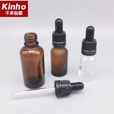 Cina Tappo contagocce per olio essenziale con chiusura CRC 5ml 10ml 15ml 20ml 30ml 50ml 100ml Flacone in vetro contagocce Ambra trasparente in vendita