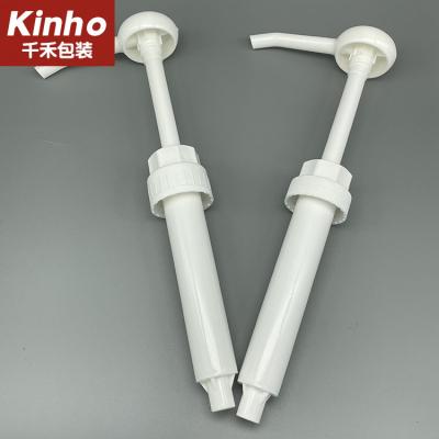 China Durable plastic 38/410 38/400 30CC Gallon Pump dispenser Screw Down Lock bottle syrup pump universal with large output for sale