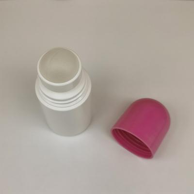 Cina PE Plastic Deodorant Stick Container 50ml Roller Ball Bottles With Arc Top Lid in vendita