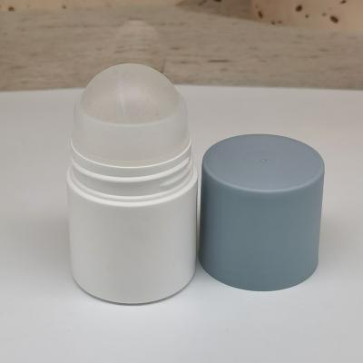 Cina White PP Plastic Deodorant Stick Container 50ml Flat Top Lid Roll On Bottle in vendita