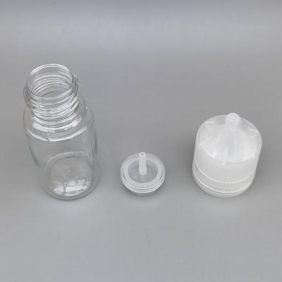 Cina 30ml PET Plastic Packaging Empty Plastic Cap Liquid Oil  Squeeze Dropper Bottle With Childproof Cap in vendita