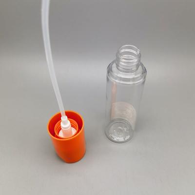 Cina 30ml 50ml 60ml Cosmetic Plastic ABS Sprayer Pump PET Bottle With U Shape Toner Sunblock Setting Spray in vendita