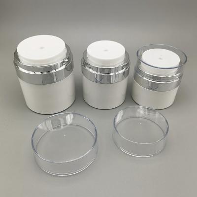 Cina 15g 30g 50g Refillable Acrylic Airless Pump Cream Jar  With Double Wall For Facial Cream Foundation in vendita