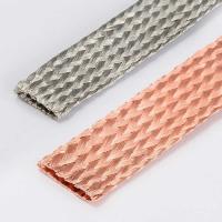 China Electrical Connection Tinned Flat Copper Braid High Corrosion Resistance Cable Braiding for sale