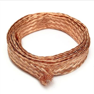 China Tin Plated Copper Braided Flexible Jumpers With Electrical Insulation Protection for sale