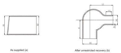 China Heat Shrink Right Angled Boot Semi-rigid Polyolefin Flame-Retarded for sale