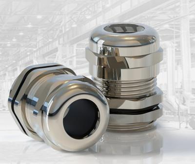 China M14X1.5(4-8) Nickel Plated Brass Glands Connector for  Cable IP68 Waterproof Cable Gland for sale