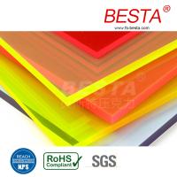 China 2.8-15mm Glossy Fluorescent Neon Acrylic Sheet with 93% Light Transmission for LED Signs for sale