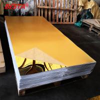 China OEM Extruded Acrylic Gold Mirror Plexiglass Sheet 2-120mm Thickness 93% Light Transmission for sale