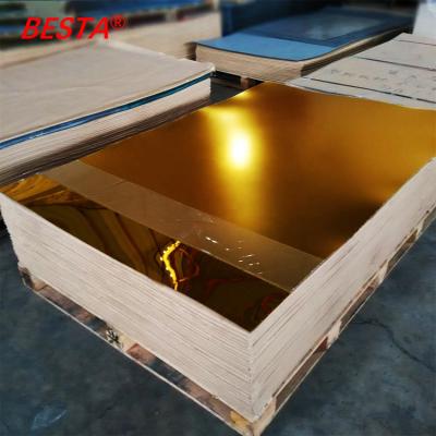 Cina RoHS 3mm Rose Gold Mirror Acrylic Sheets 4x8 per mobili da ufficio in vendita