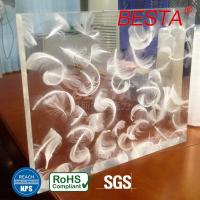 China White Feather Effect Decorative Plexiglass Window Panels 15-60mm OEM for sale