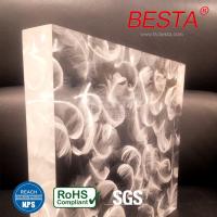 China White Feather Effect Decorative Plexiglass Window Panels 15-60mm OEM for sale