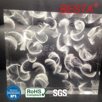 China White Feather Effect Decorative Plexiglass Window Panels 15-60mm OEM for sale