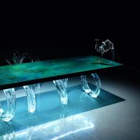 China Modern Acrylic Dining Chair Table - Clear Multi-functional Furniture with High Durability and No Assembly Required for sale