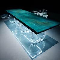 China Modern Acrylic Dining Chair Table - Clear Multi-functional Furniture with High Durability and No Assembly Required for sale