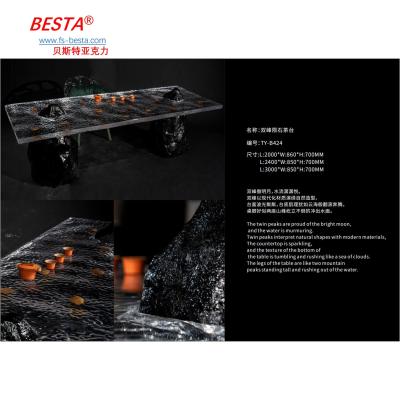 中国 透明 アクリル家具 洗練されたオフィススペースのための現代的な食卓椅子 販売のため