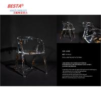 China Clear Acrylic Dining Chair No Assembly Required Indoor Modern Furniture 80cm Height for sale