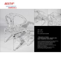China Clear Acrylic Dining Chair No Assembly Required Indoor Modern Furniture 80cm Height for sale