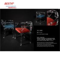 China Clear Acrylic Dining Chair No Assembly Required Indoor Modern Furniture 80cm Height for sale