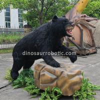 China Silicone Black Bear Animatronic Animal Models Customizable Size for sale