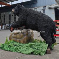 China Silicone Black Bear Animatronic Animal Models Customizable Size for sale