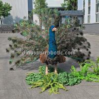 China Customizable Size Realistic Interactive Animatronic Peacock for Commercial Use for sale