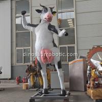 China Cute Custom Bionic Dancing Cow Animatronic Animal for Smooth Fluid Dynamic Play for sale