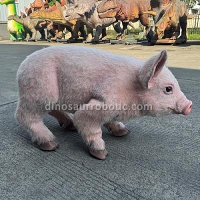 China Highly Realistic Animal Robot Pig Smart Walking In Interactive Attractions And Displays for sale