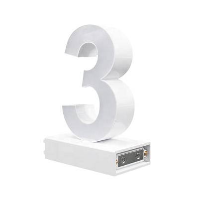 China ABS Novel Products ABCMIX Store Signage Advertising Lights LED Illuminated Sign DIY Number For Birthday Party for sale