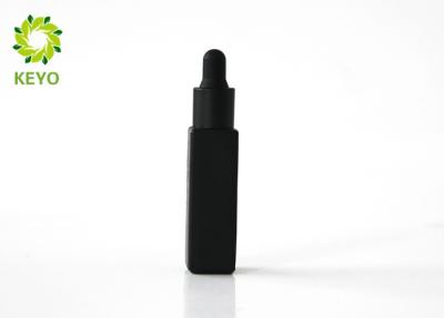 Cina Bottiglie di olio essenziale vuote nere opache, bottiglie di vetro quadrate del contagoccia di forma 10ml in vendita
