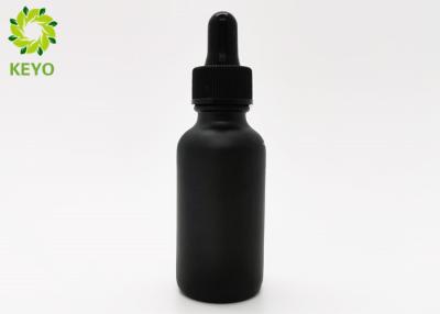 Cina Le bottiglie di olio essenziale di vetro nere opache/contagoccia imbottiglia 30ml personalizzabile in vendita