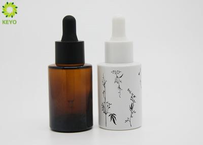 Cina bottiglie del contagoccia colorate spalla piana dell'olio essenziale di vetro 30ml con la scatola su ordinazione in vendita