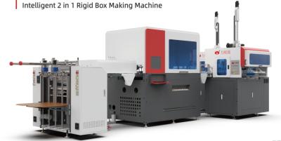 China LY- 3000CB Intelligent 2 in 1 High Speed Rigid Box Making Machine (within bubble pressing functions) Rigid box machine/ Packing box making machine/ Automatic rigid box making/ Gift box making machine for sale