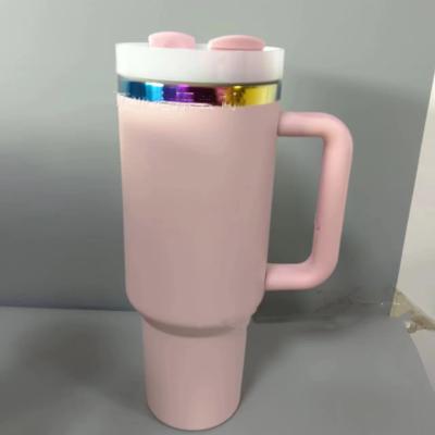 Cina 40oz Rainbow Holographic Plated Tumbler Isolato Coppa di Viaggio OEM ODM in vendita
