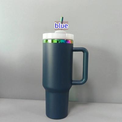 Cina 40oz Rainbow Holographic Plated Tumbler Isolato Coppa di Viaggio OEM ODM in vendita