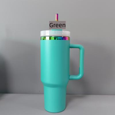 Cina 40oz Rainbow Holographic Plated Tumbler Isolato Coppa di Viaggio OEM ODM in vendita