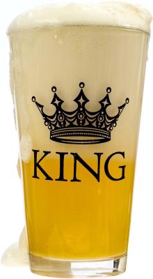 Cina King Beer & Queen Wine Glass Set per gli anniversari di nozze in vendita