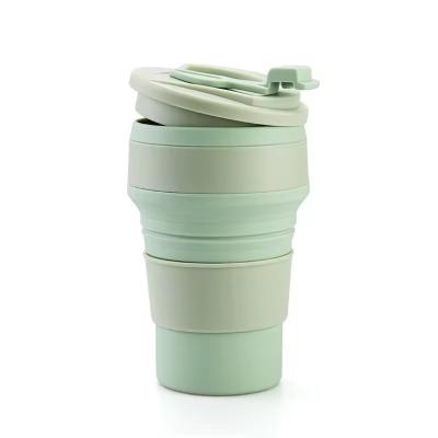Cina 350 ml 500 ml Tazza da caffè da viaggio in silicone pieghevole OEM ODM in vendita