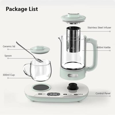 Cina 300 ml e 600 ml Cisterna per infusione di teiera in vetro con infusore di riscaldamento a bollire in vendita