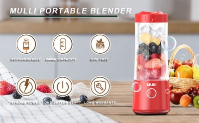 Cina 2x500ml Mini Bottle Blender BPA Free per succo di frutta e verdura in vendita