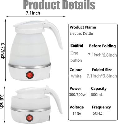 Cina Travel Portable Foldable Electric Kettle, 0.6L Small Collapsible Hot Water Boiler For Coffee Tea in vendita