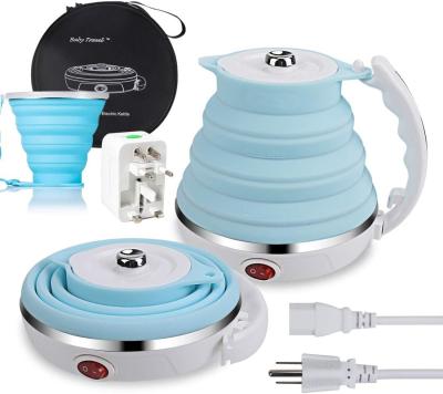 China Caldeira elétrica dobrável para viagens de café e chá Caldeira de água dobrável de ebulição rápida 600ml for sale