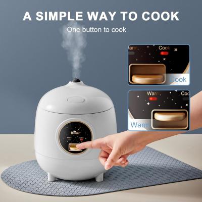 China Mini cozinha de arroz 2,5 xícaras não cozido, revestimento de cerâmica saudável cozinha de arroz portátil, cozinha de arroz de viagem de 1,2 L pequeno for sale